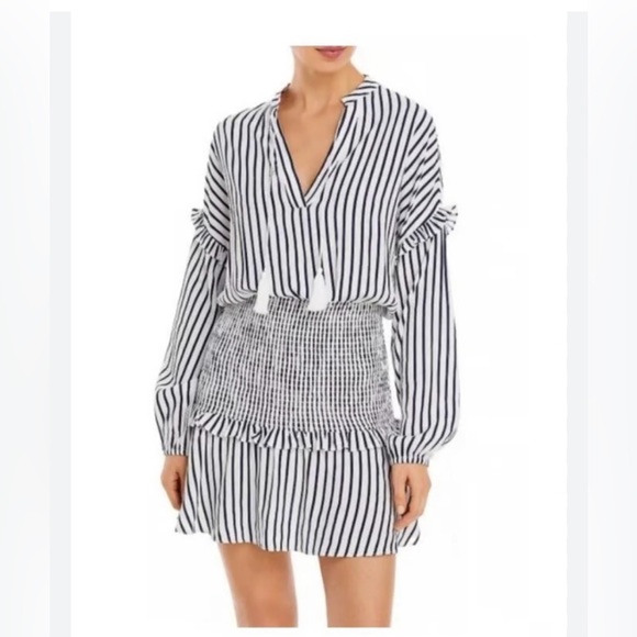 HL Affair | Dresses | Hl Affair Euc Striped Blackwhite Tiered Aline ...